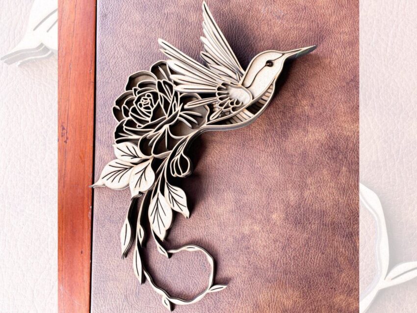 Archivo 3D SVG Multicapa de Colibrí para Corte Láser - Decoración ...