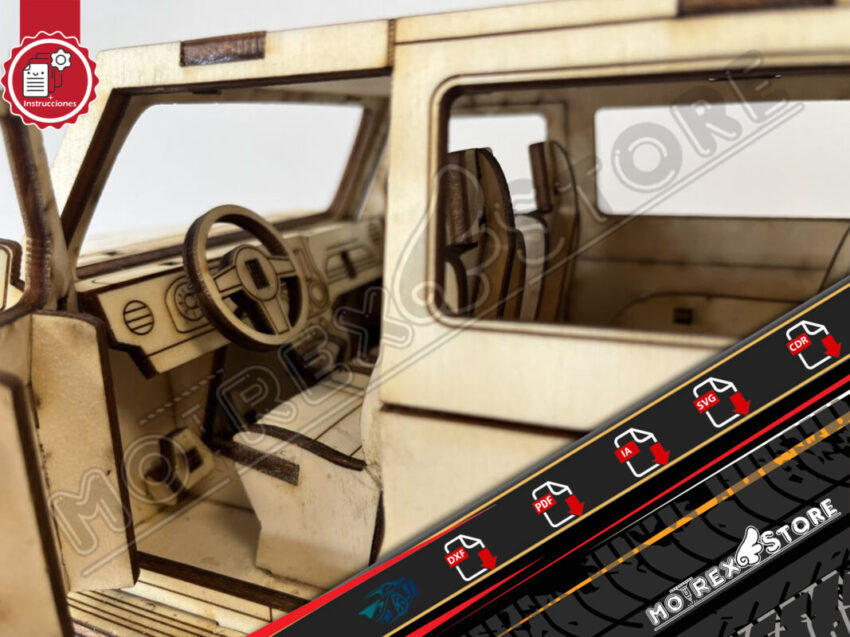 Archivos Jeep Wrangler 3mm Cnc laser cut Dxf, Ai, Cdr, Pdf, Svg. - Files NC