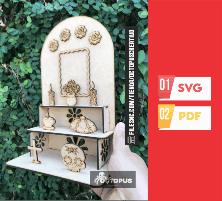 Día de Muertos Altar SVG – Kit Ofrenda Laser Cut File / Ofrenda Laser ...