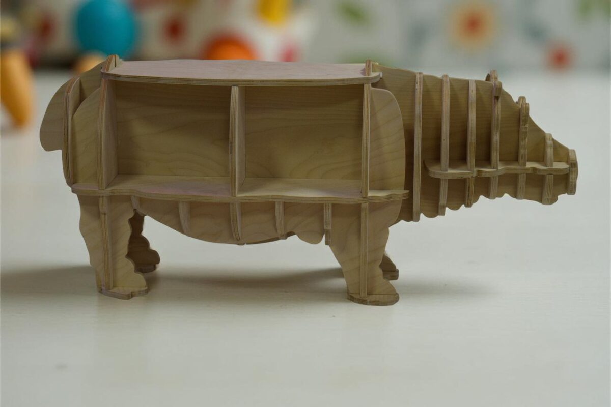 Hippo Table - Diseño digital para corte láser en MDF 3mm, archivos CDR ...