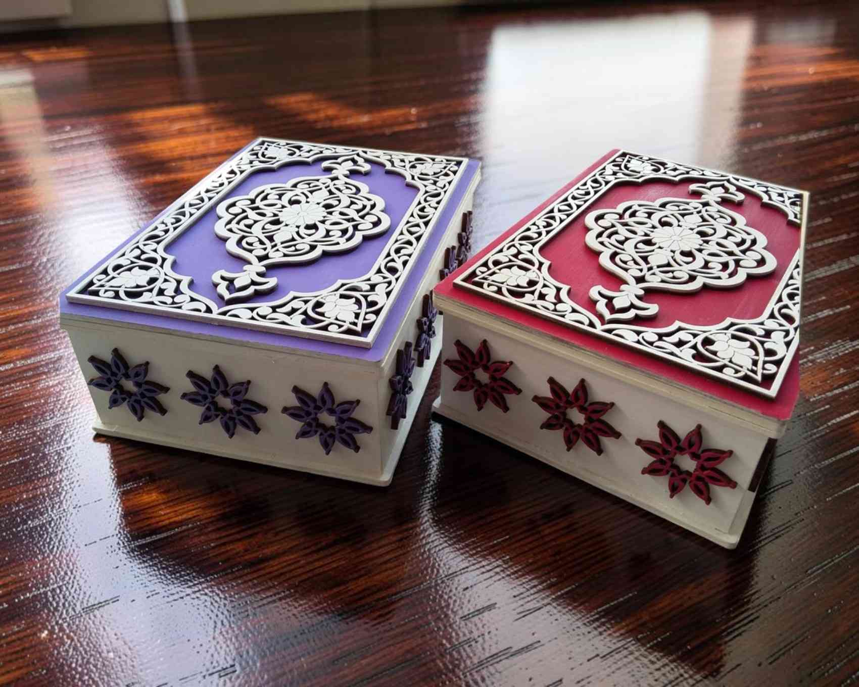 Caja decorativa de regalo en madera contrachapada – archivo digital ...